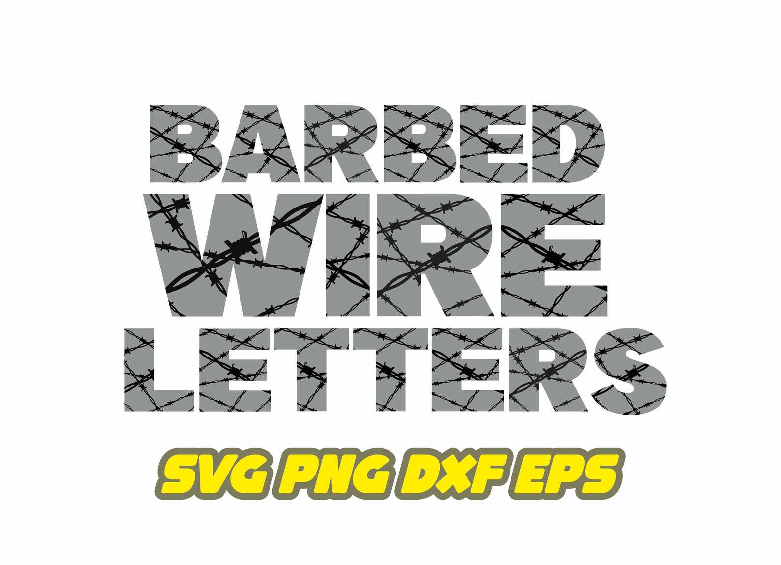 Barbed Wire Svg Barbed Svg Wire Font Barbed Wire Font - Etsy