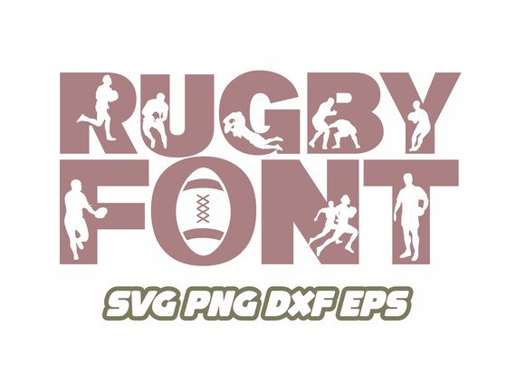 Rugby Svg Rugby Font Rugby Sport Design College Font - Etsy Australia