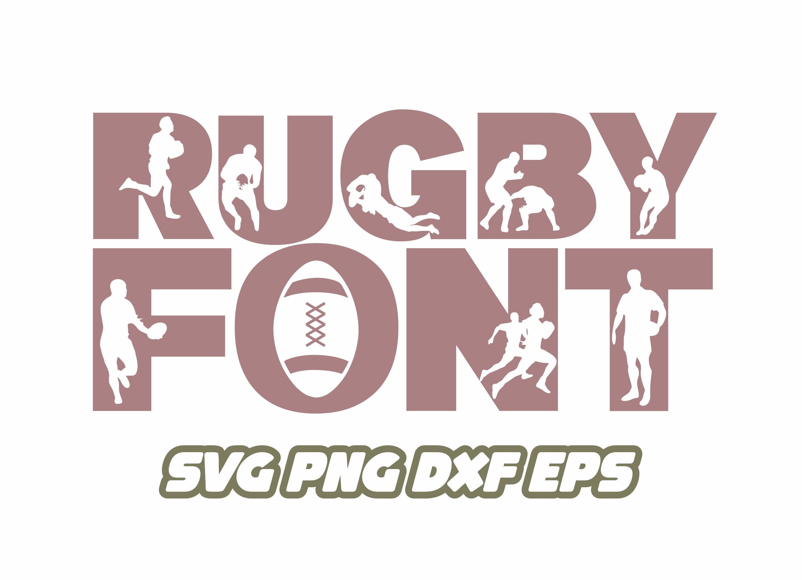 Rugby Svg Rugby Font Rugby Sport Design College Font - Etsy UK