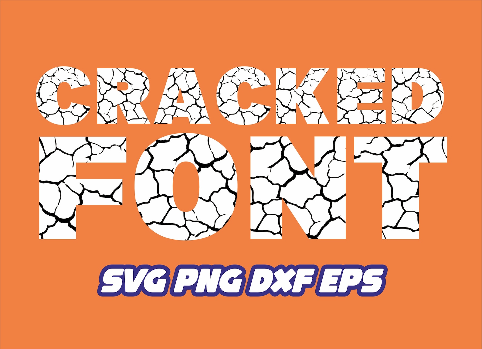 Cracked Font, Cracks Svg, Distressed Font, Distressed Letters, Broken ...