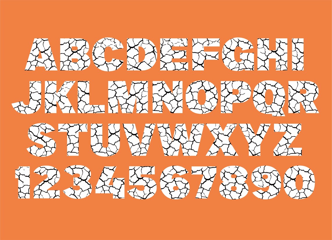 Cracked Font Cracks Svg Distressed Font Distressed Letters - Etsy Canada