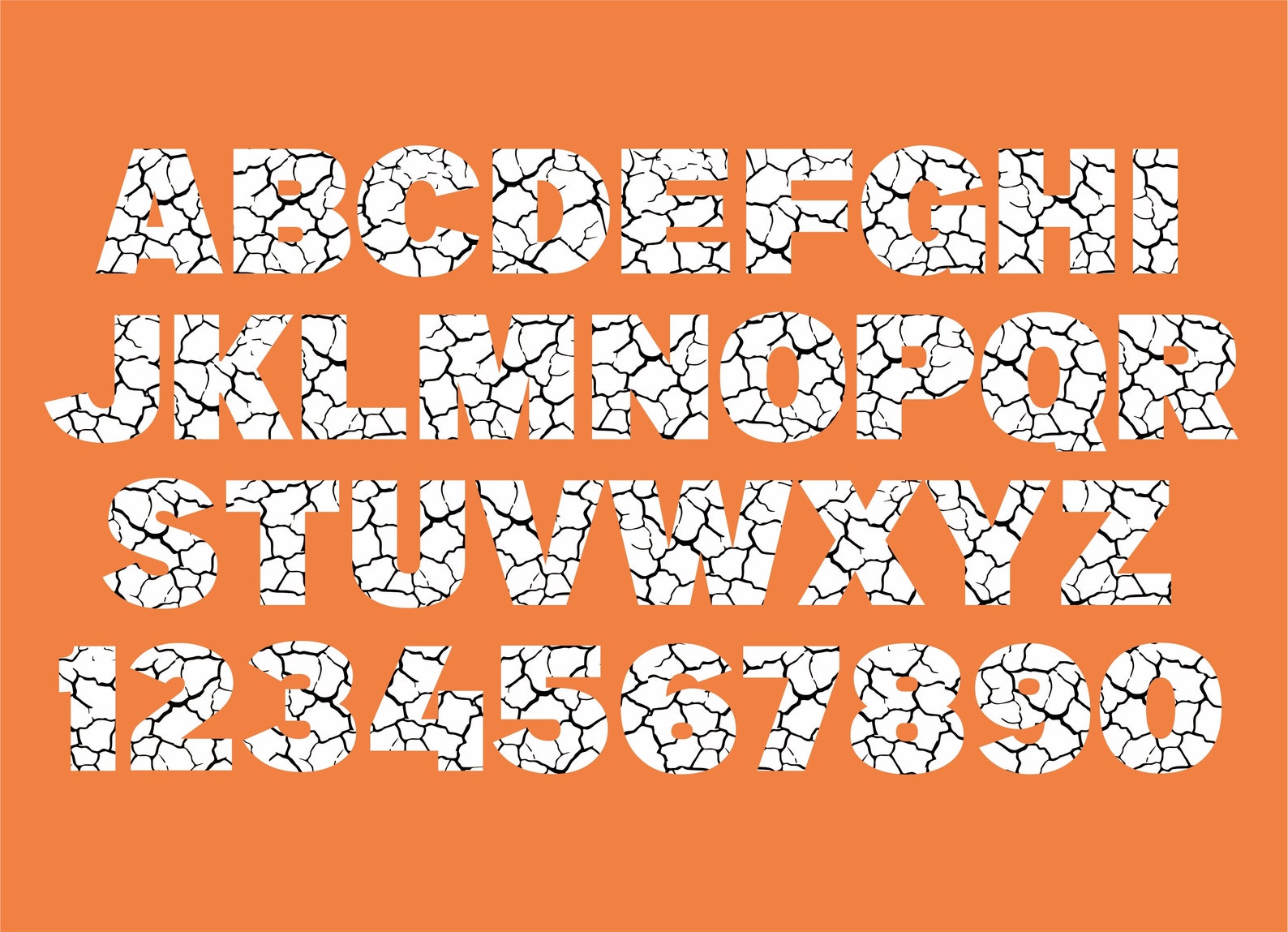 Cracked Font Cracks Svg Distressed Font Distressed Letters | Etsy