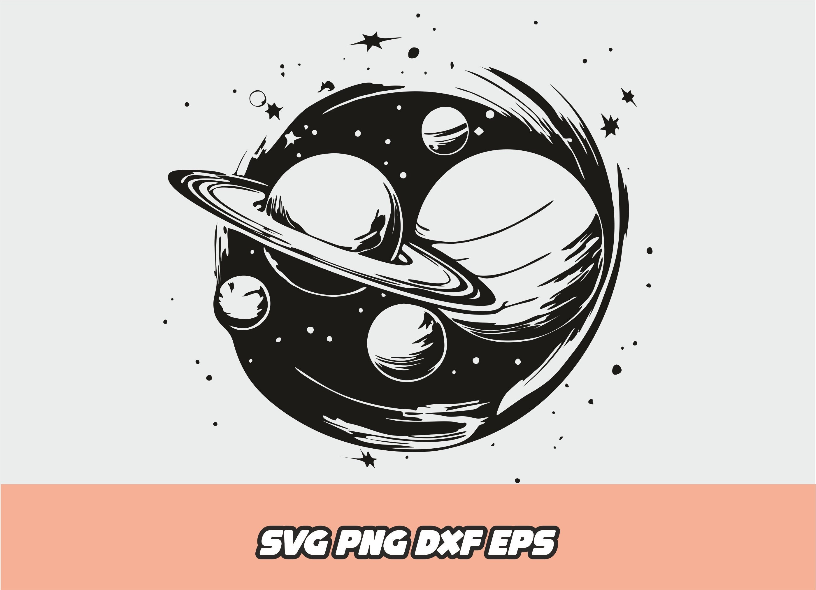 Planetas svg, Espacio exterior svg, Estrellas svg, Clipart espacial ...