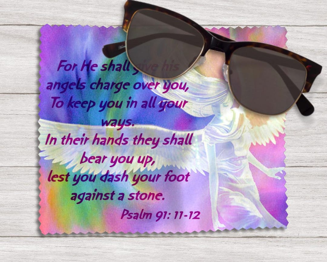 Angel Bible Verse Sunglasses Cleaning Cloth Reading Glasses Cloth ...