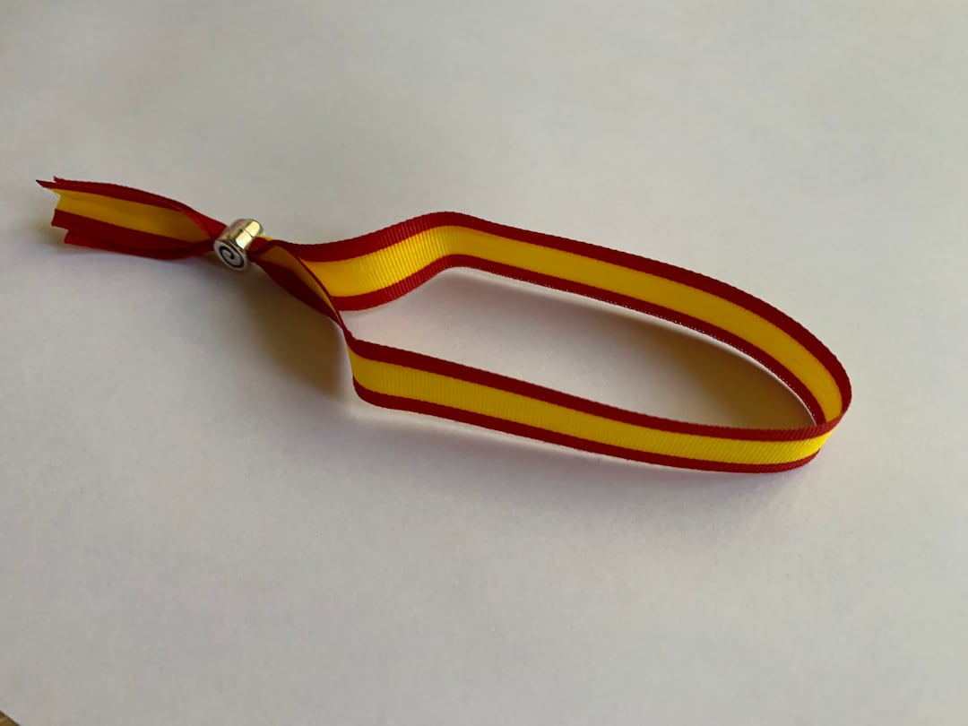Spain Flag Bracelet 32x1.5cm - Etsy