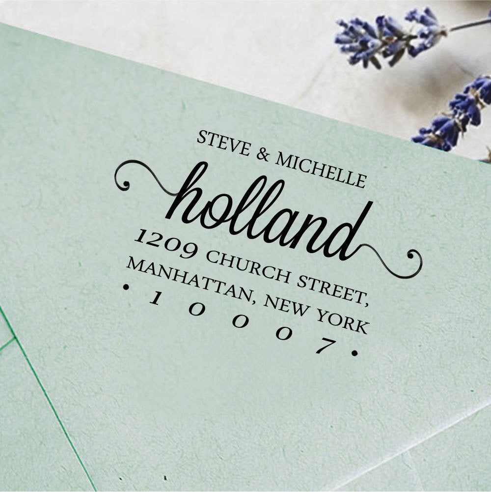 Family Address Stamp Custom Return Address Stamp Self Inking | Etsy