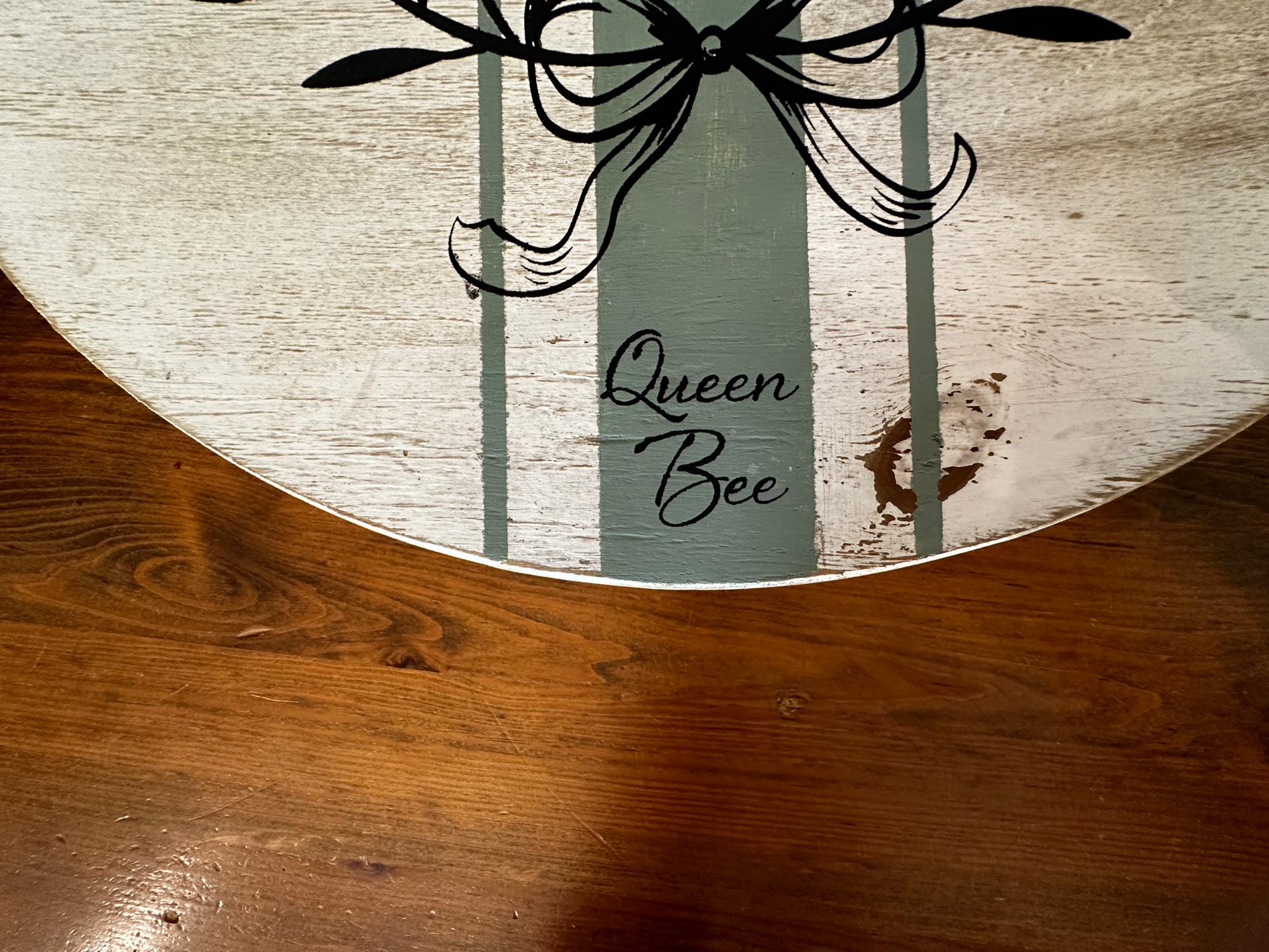 Queen Bee Lazy Susan, Bee Wreath, Wood Lazy Susan, Painted Lazy Susan ...