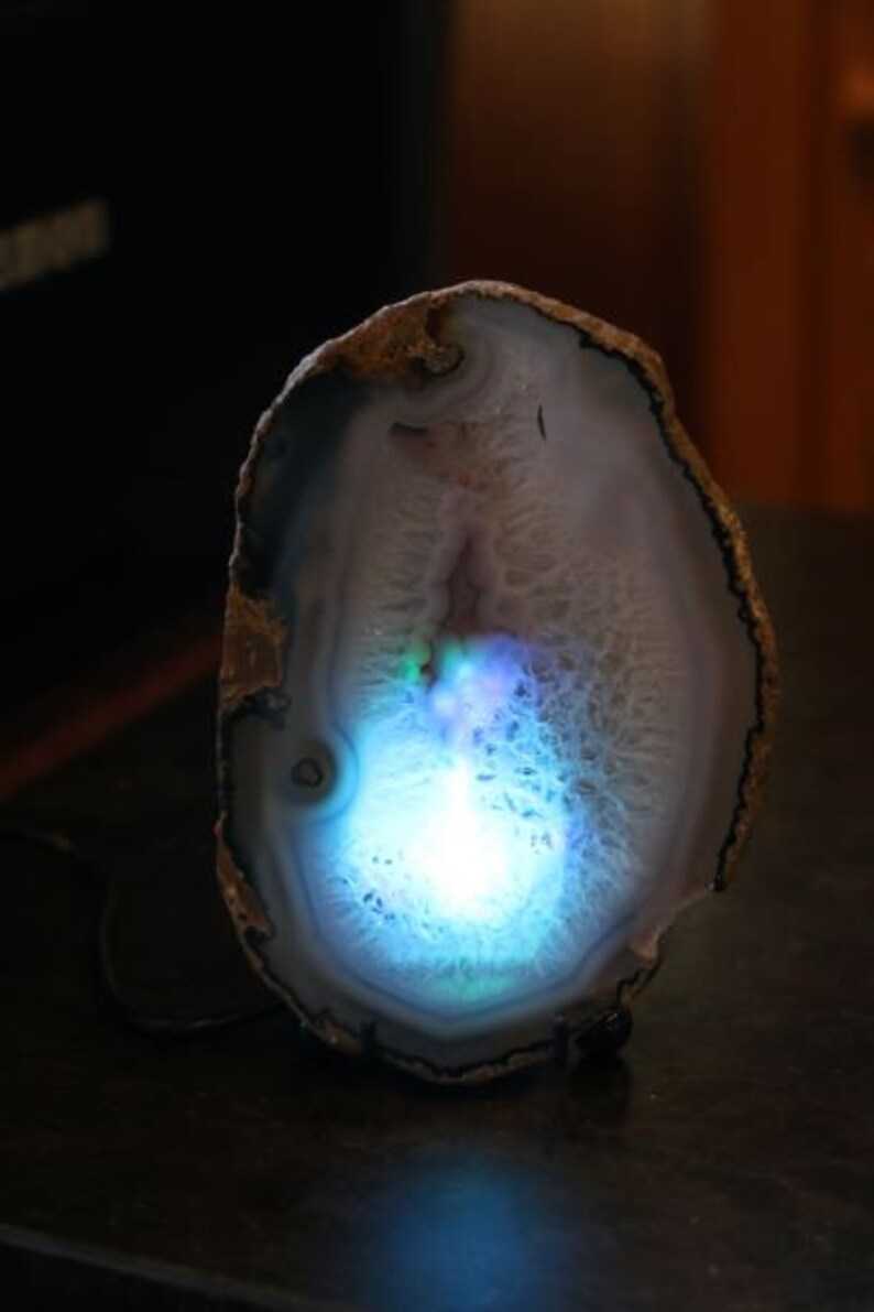 Agate Slice Night Light With USB Light - Etsy