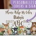 Adventure Baby Shower ABC Guest Book, Woodland Coloring Activity for ...