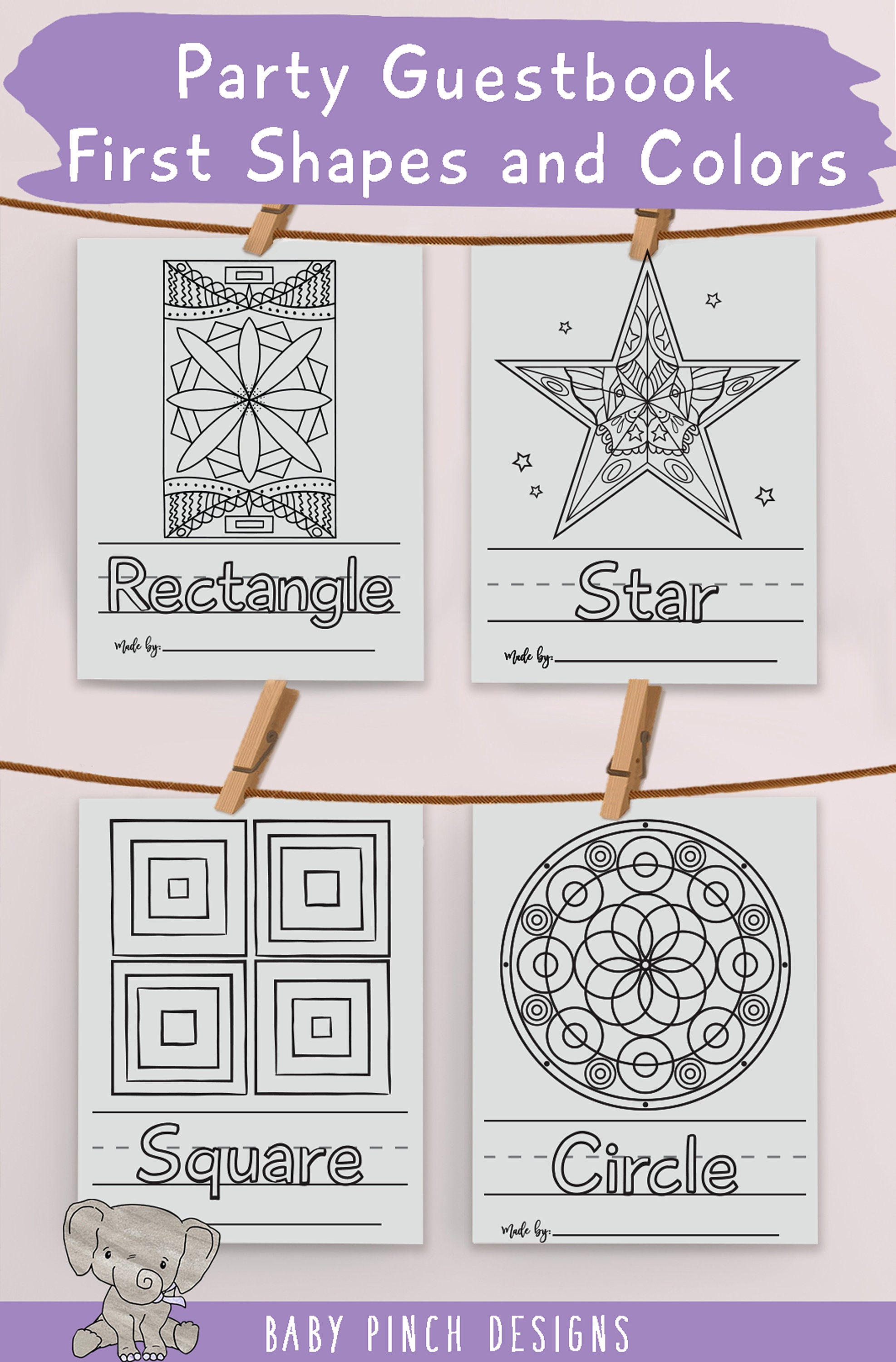 Baby's First Shapes and Colors Book for Birthdays and Baby - Etsy