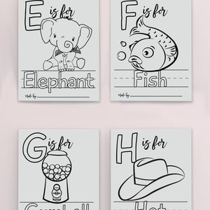 DIY ABC + Shapes and Colors Book Bundle, Alphabet Letters Coloring ...