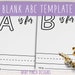 Printed ABC Blank Template Book for Baby Showers or Birthday, Handmade ...