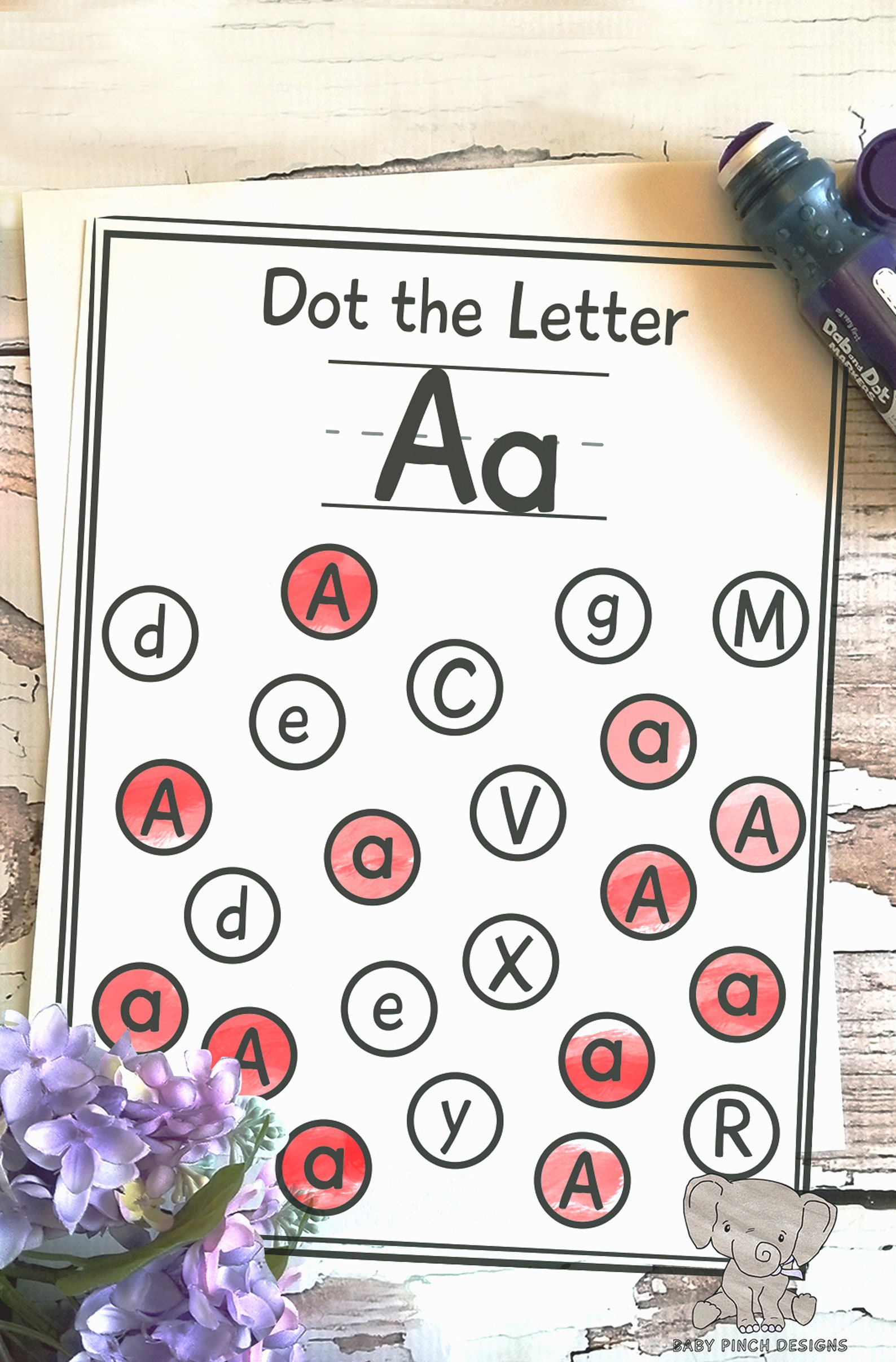 Do a Dot Markers ABC Activity Coloring Book, Personalized Alphabet Dot ...