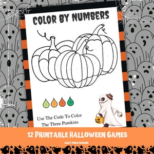 Kids Halloween Printable Games Bundle, Halloween Party Activity, 12 ...