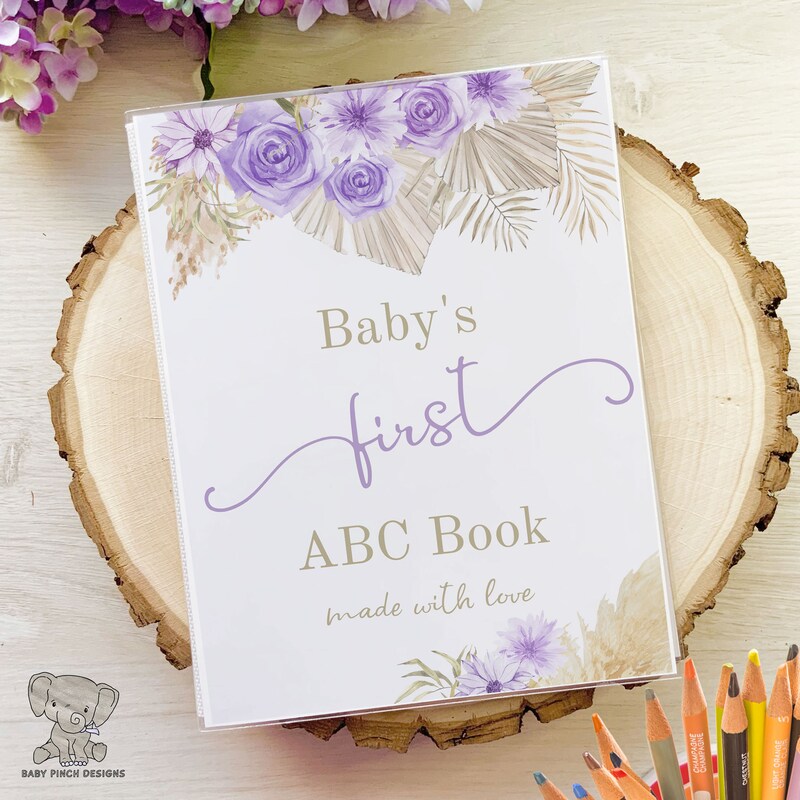 Lavender Guest Book - Etsy