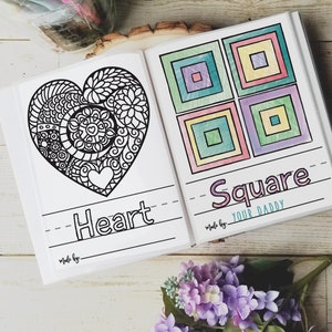 DIY ABC + Shapes and Colors Book Bundle, Alphabet Letters Coloring ...