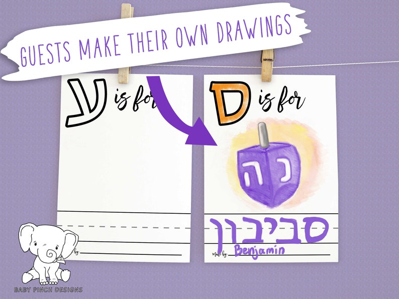 Jewish Aleph Beis Baby Book Template | Bris Party Ideas | Shalom ...