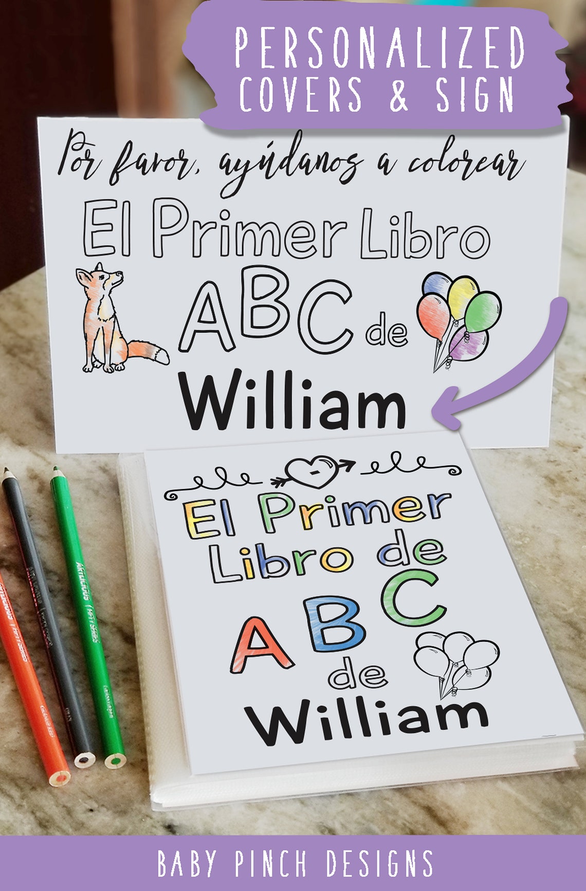 Spanish ABC Coloring Book Juegos De Baby Shower Alternative | Etsy