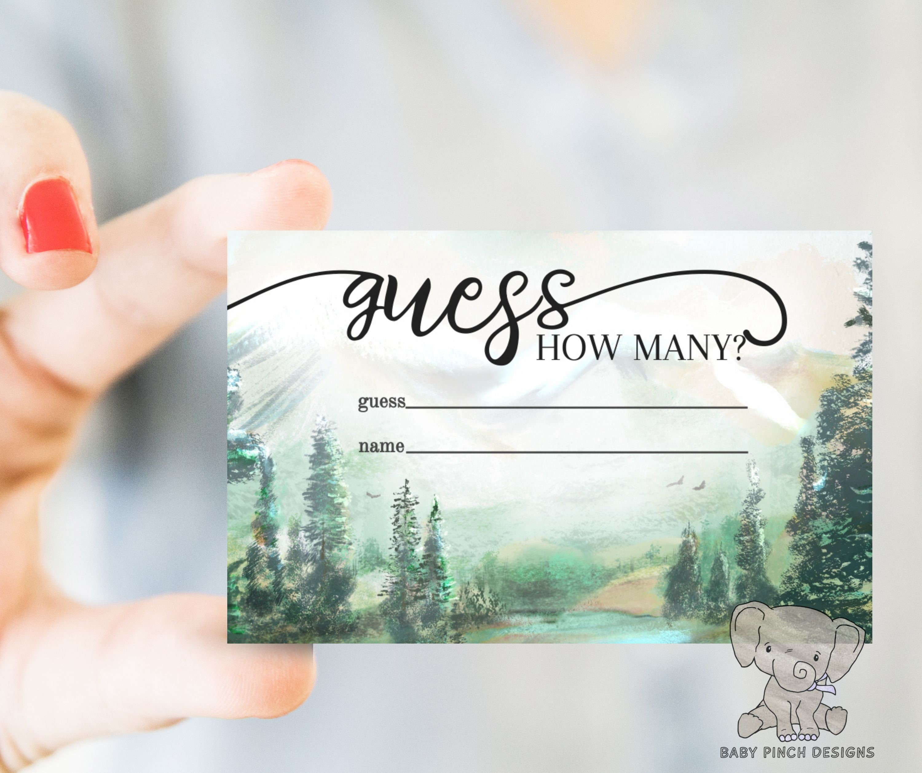 Editable Adventure Awaits Baby Shower Games, National Parks Forest and ...