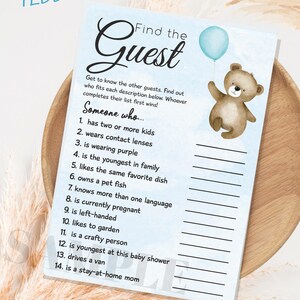 Teddy Bear Baby Shower Games, Baby Blue Boy Balloon Theme, I Can Bearly ...