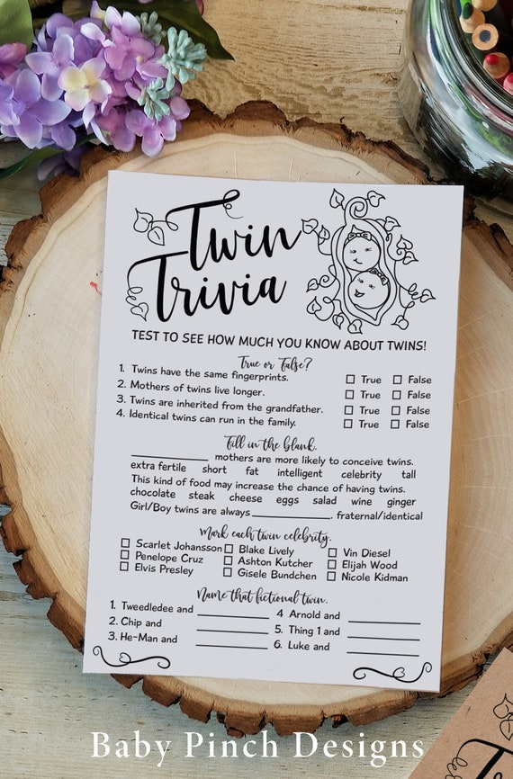 Twin Baby Shower Trivia Games Amazon.com: BASEBALL Baby Shower Games