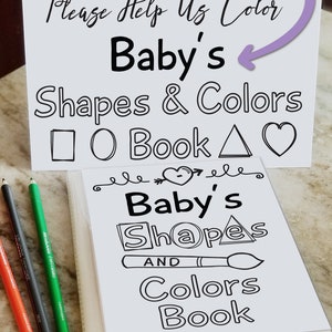 Baby's First Shapes and Colors Book, Instant Download Coloring Activity ...