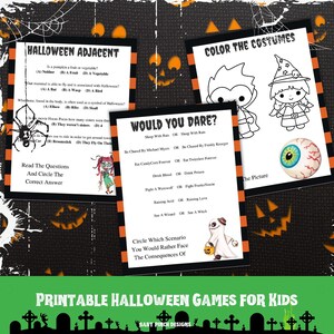 Kids Halloween Printable Games Bundle, Halloween Party Activity, 12 ...
