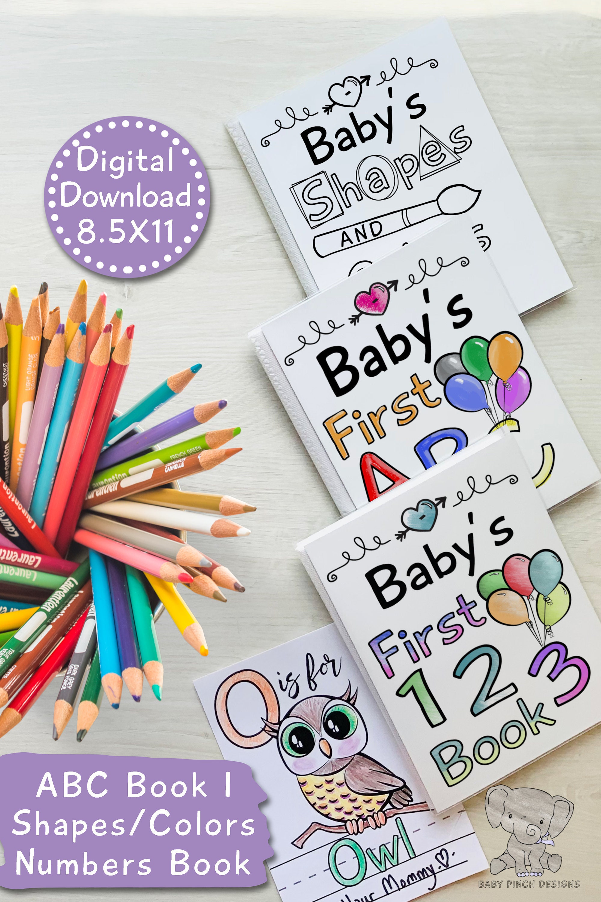 DIY Triple Book Bundle I, 8.5X11 Digital Download, Includes Shapes and ...