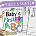 Printed ABC Blank Template Book for Baby Showers or Birthday, Handmade ...