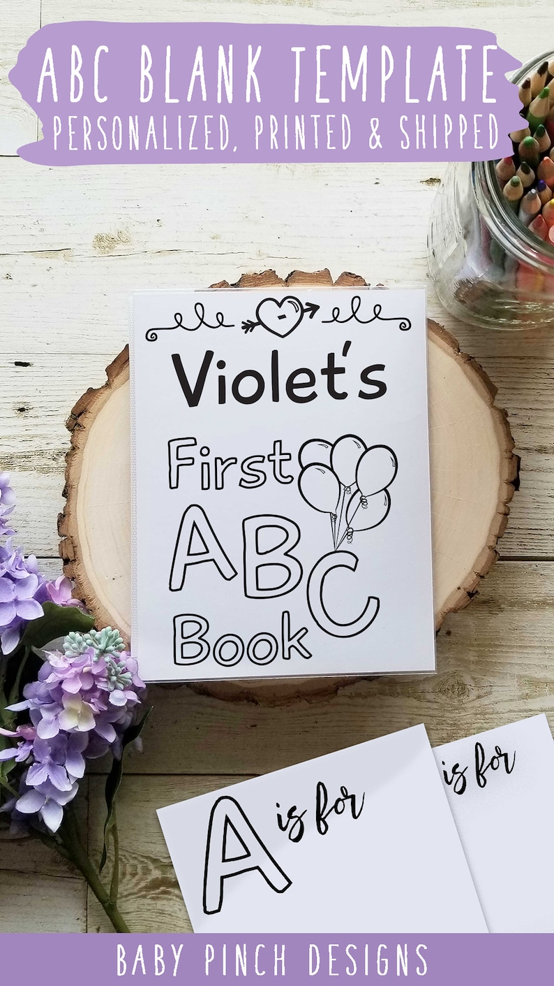 Printed ABC Blank Template Book for Baby Showers or Birthday - Etsy UK