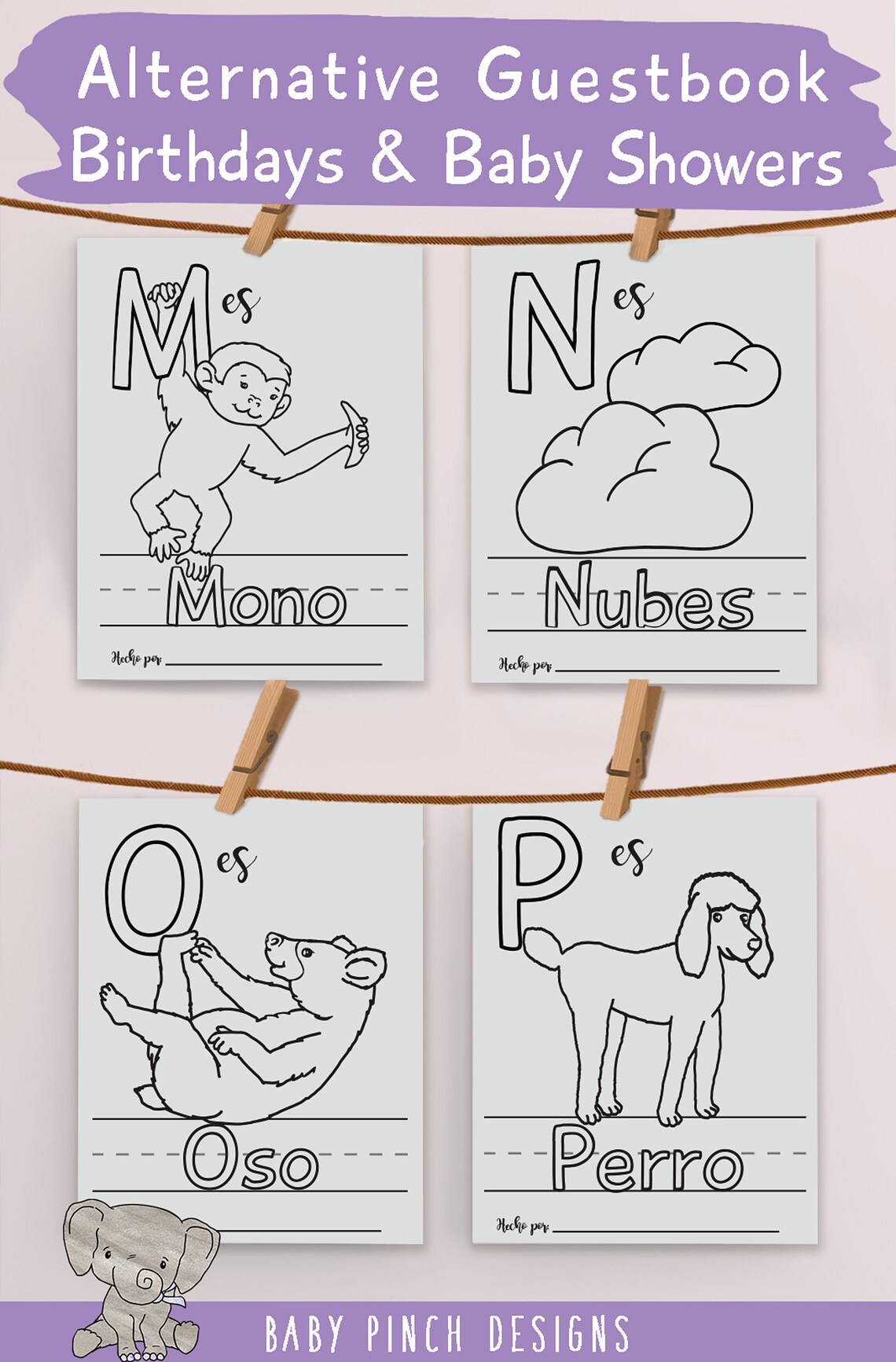Spanish ABC Coloring Book Digital 5x7 Download Juegos - Etsy