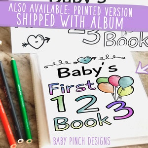 ABC & Numbers Baby Shower Coloring Books | Printable Bundle | Baby ...