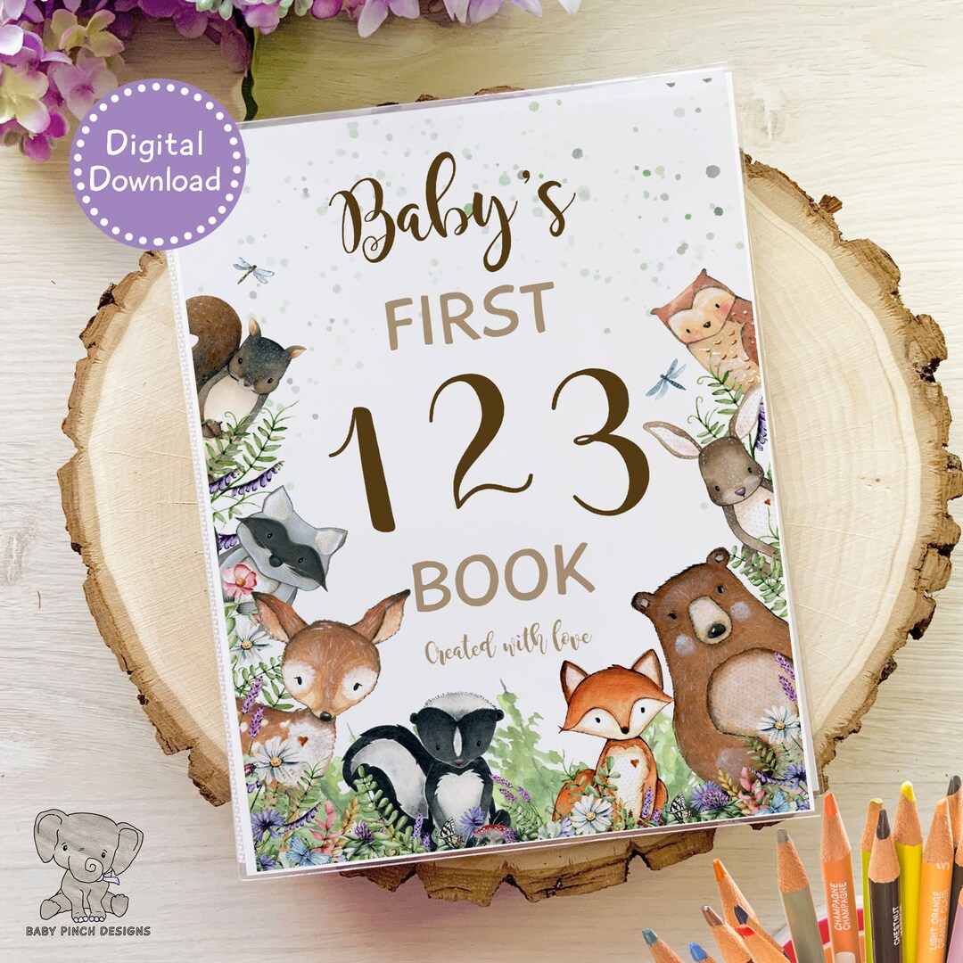 Forest Baby Shower Guest Book Alternative, Editable Woodland Animal ...