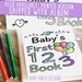 Baby's First Numbers Coloring Book | A Fun and Memorable Baby Shower ...