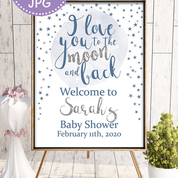 Moon and Back Stars - Etsy
