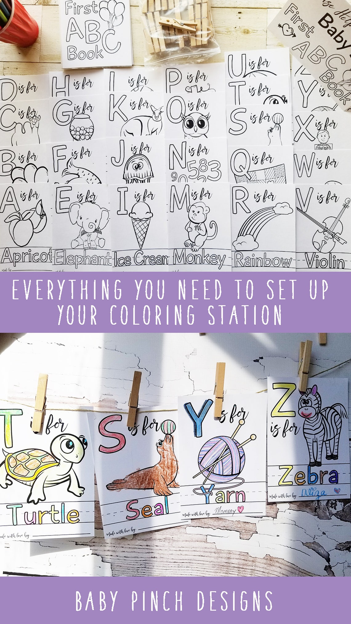 Safari Jungle Themed ABC & Numbers Baby Shower Bundle Printed - Etsy