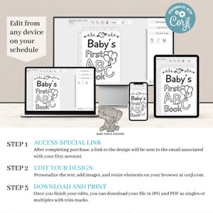 Book Themed Baby Shower ABC Book, Fun First Alphabet Activity ...