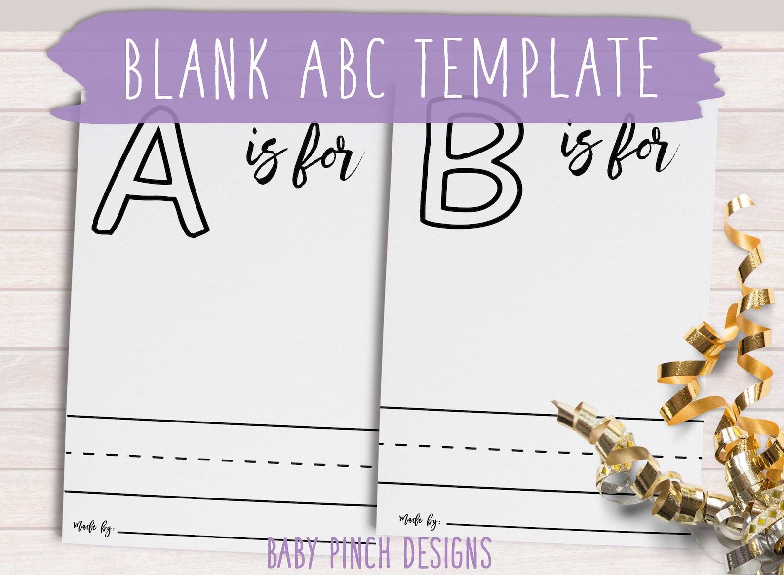 ABC Blank Alphabet Template DIY Alphabet Cards Coloring | Etsy