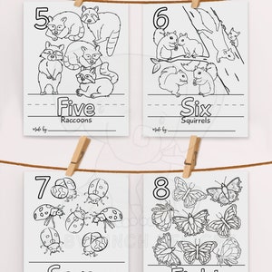 DIY Woodland ABC + 123 Group Activity for Book Themed Baby Shower ...