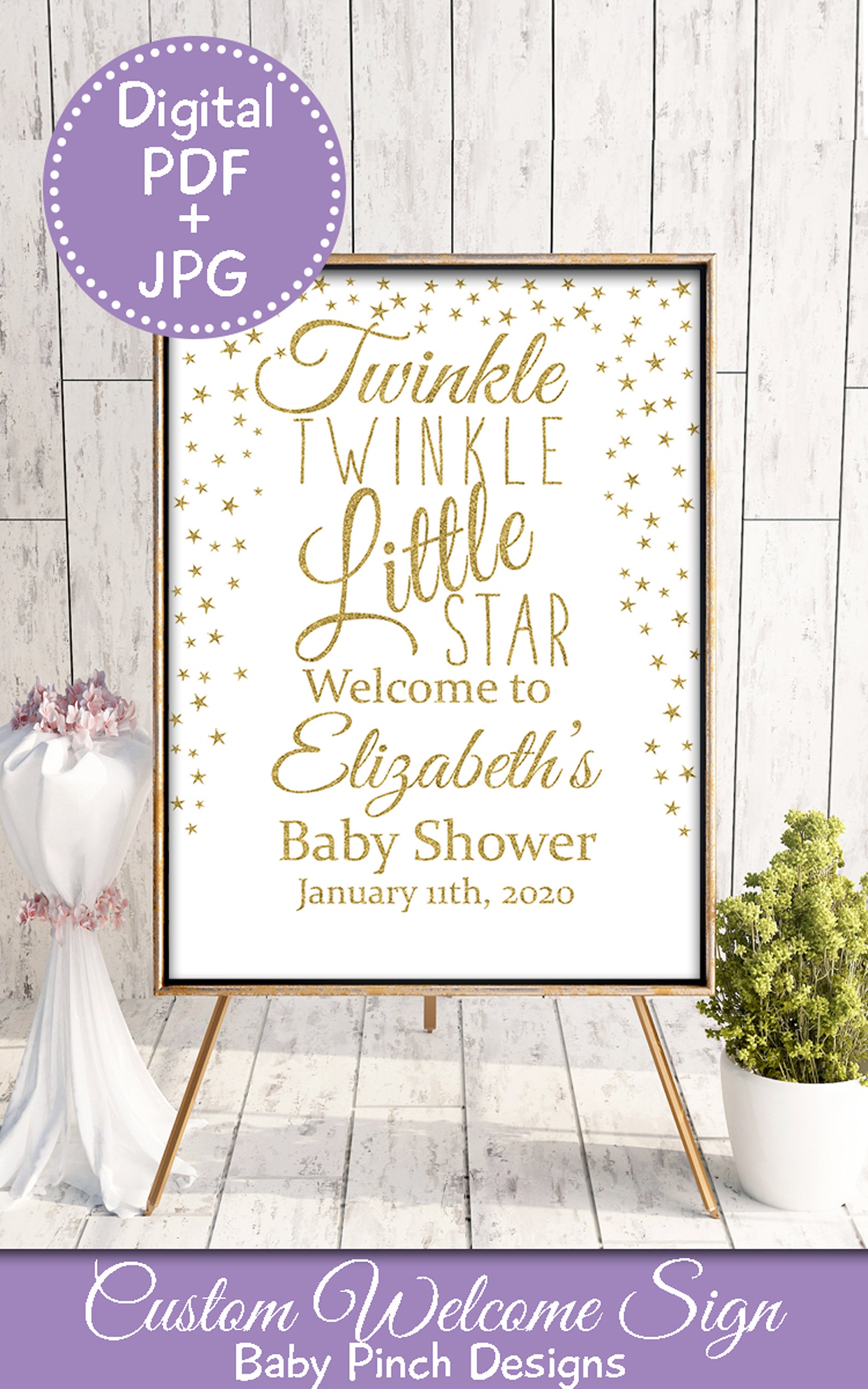 Twinkle Twinkle Little Star Baby Shower Sign Decorations for - Etsy