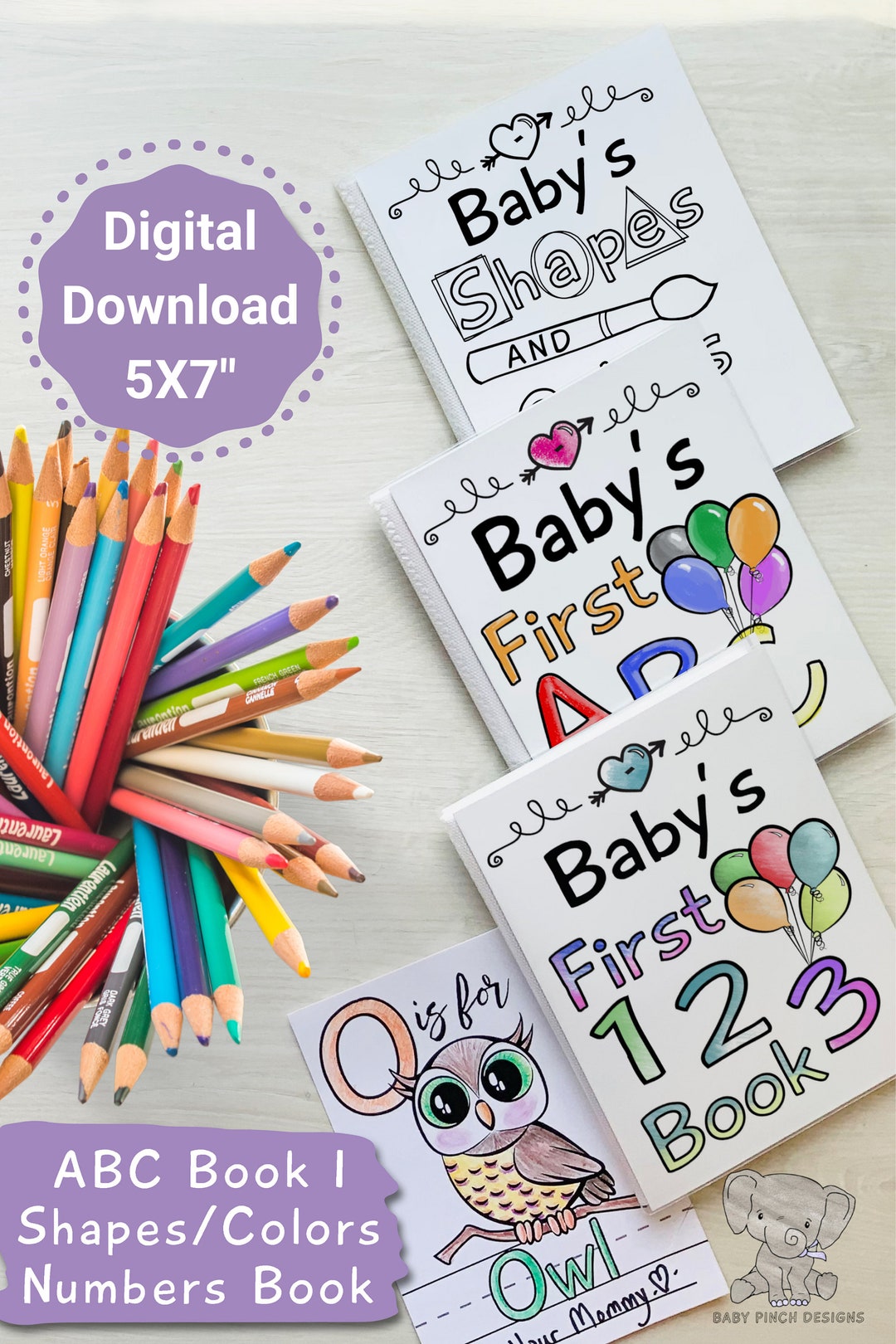 DIY Triple Book Bundle I, 5x7" Digital Download, Includes Shapes and ...