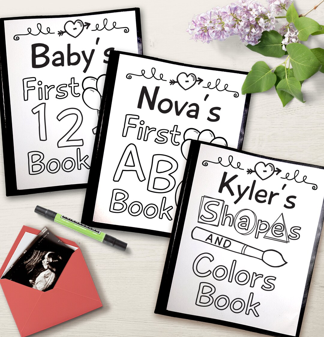 Printed Mega Bundle 1: ABC 123 Shapes and Colors Books, Guestbook and ...