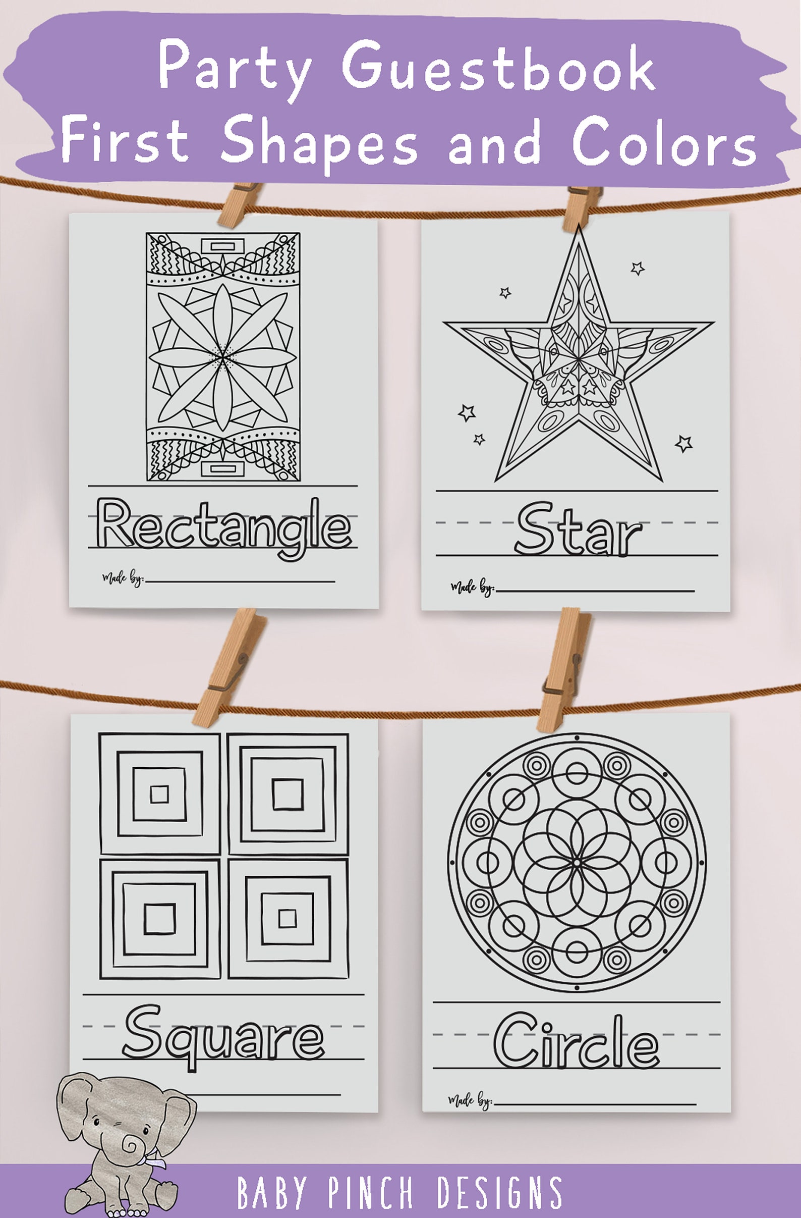 DIY ABC Shapes and Colors Book Bundle Alphabet Letters | Etsy