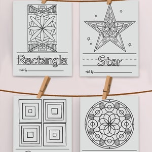 DIY ABC + Shapes and Colors Book Bundle, Alphabet Letters Coloring ...