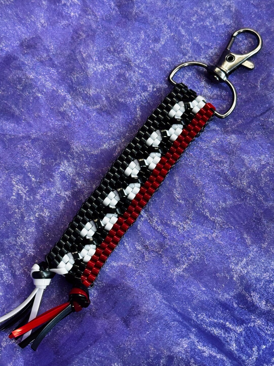 Goth Checkerboard Gimp Keychain - Red & Black Qty 1 - Etsy