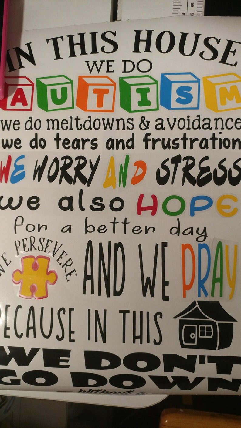 Autism Awareness We Do Autism Wood Autism Sign Wood Sign | Etsy