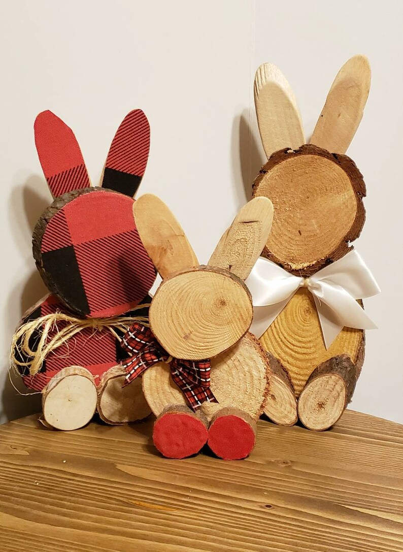 Bunny Decor Wood Bunny Table Decor Farmhouse Rustic Bunny - Etsy