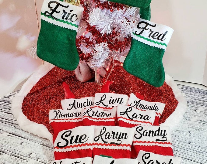 Mini Stocking, Personalized Stocking, Office Party, Daycare, Girl ...