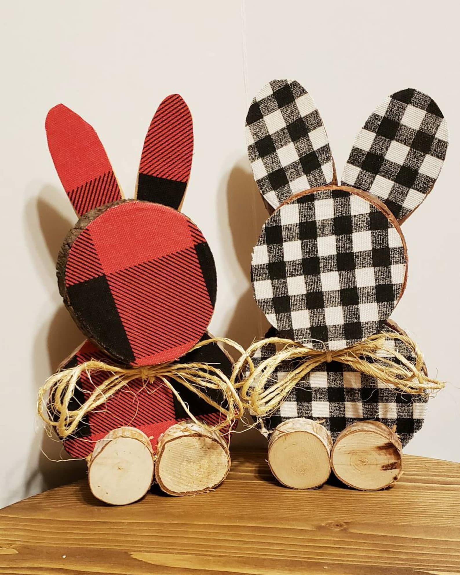 Bunny Decor Wood Bunny Table Decor Farmhouse Rustic Bunny | Etsy