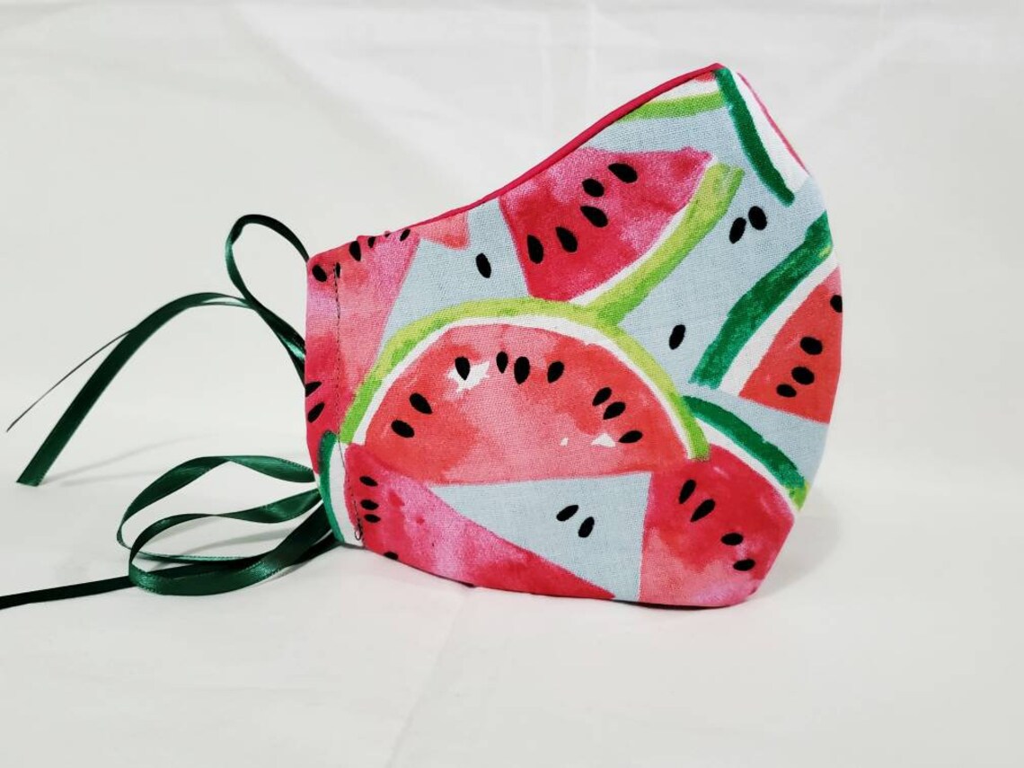 Watermelon Watermelon Face Mask Face Mask With Filter | Etsy